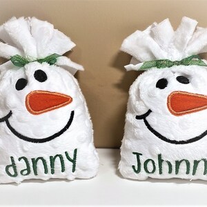 Personalized Christmas Treat Bag Personalized Snowman Treat Bag ...
