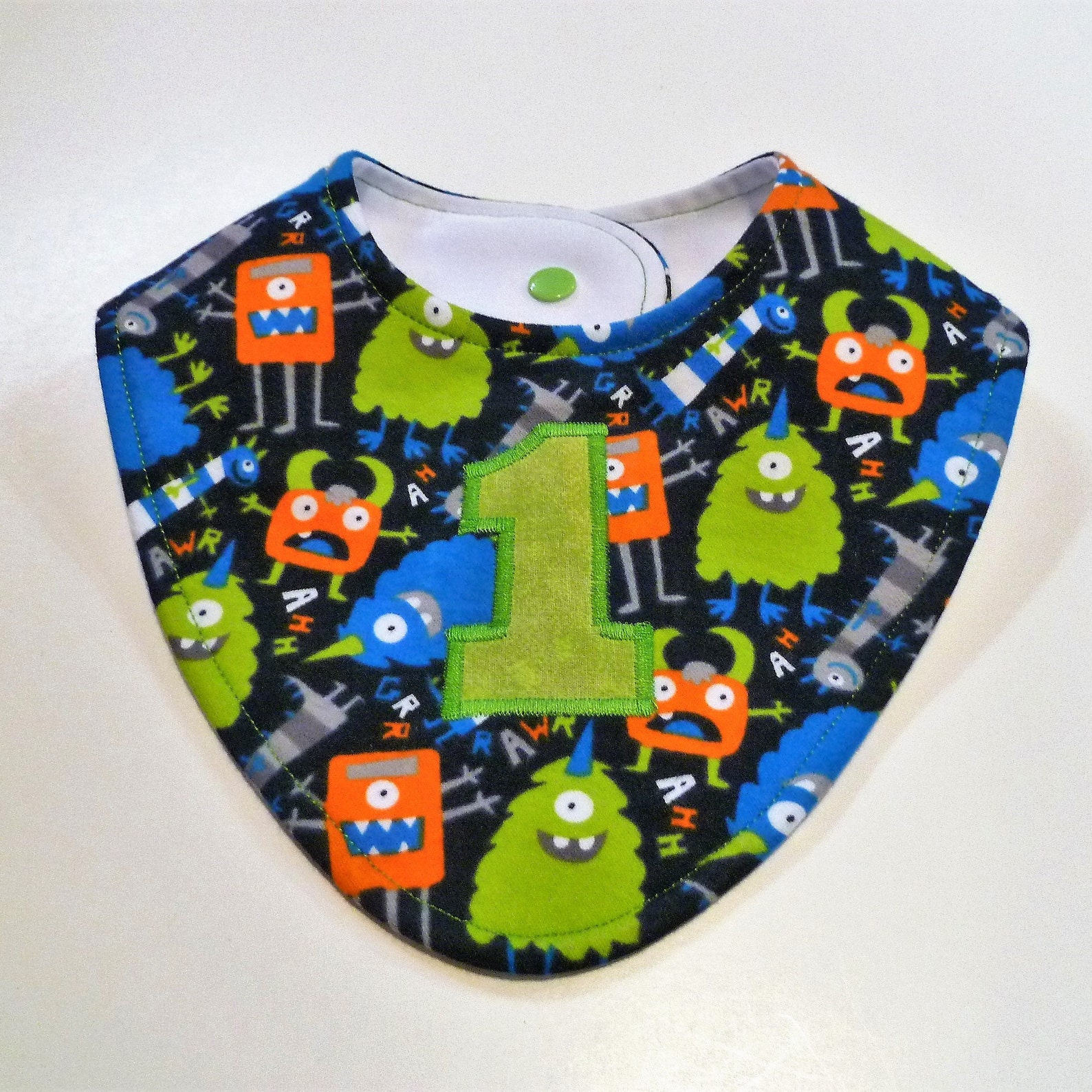 Smash Cake Bib 1st Birthday Bib First Birthday Bib Monster Bib | Etsy