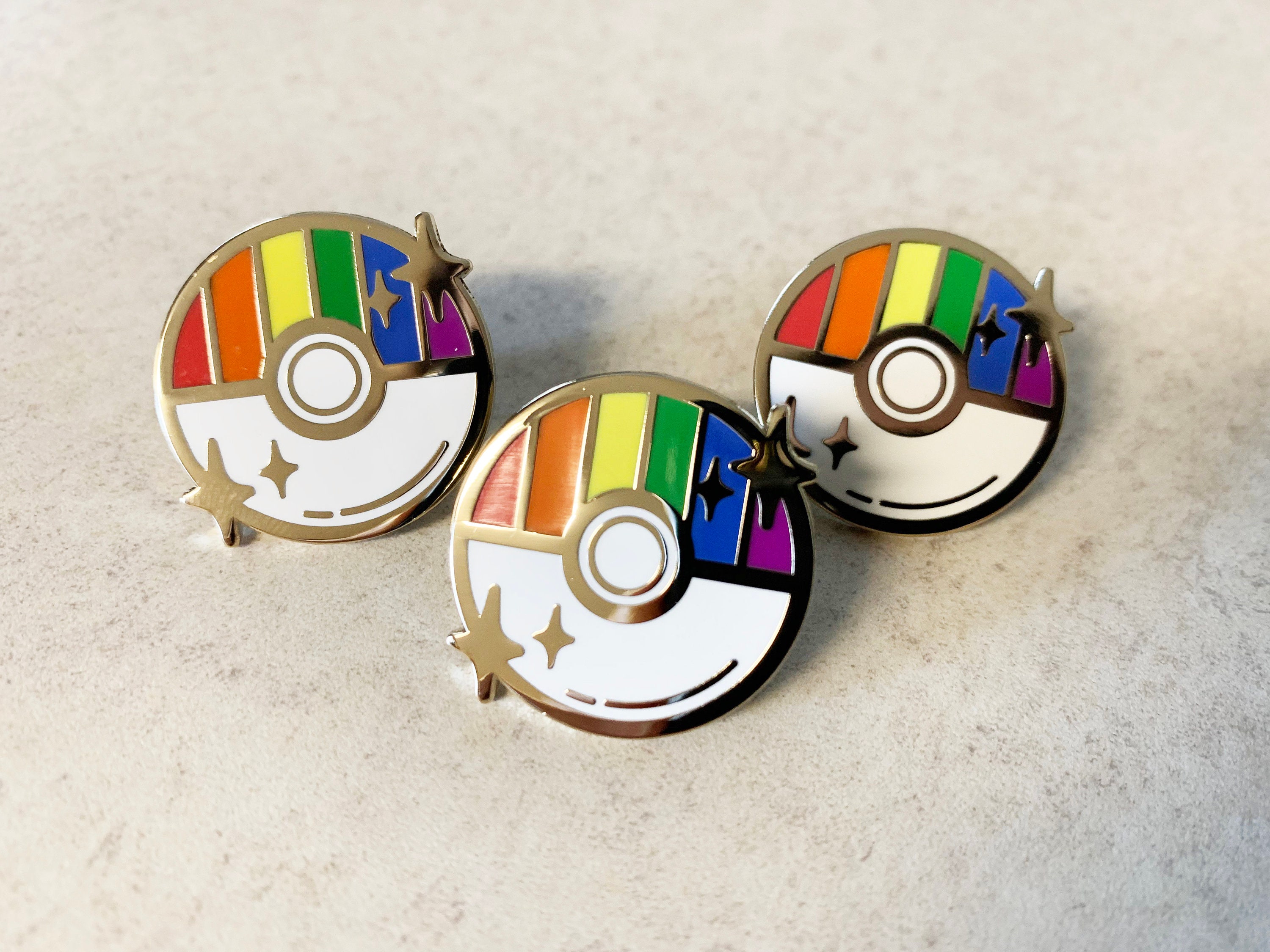 Pride Pokeball Hard Enamel Pin - Etsy