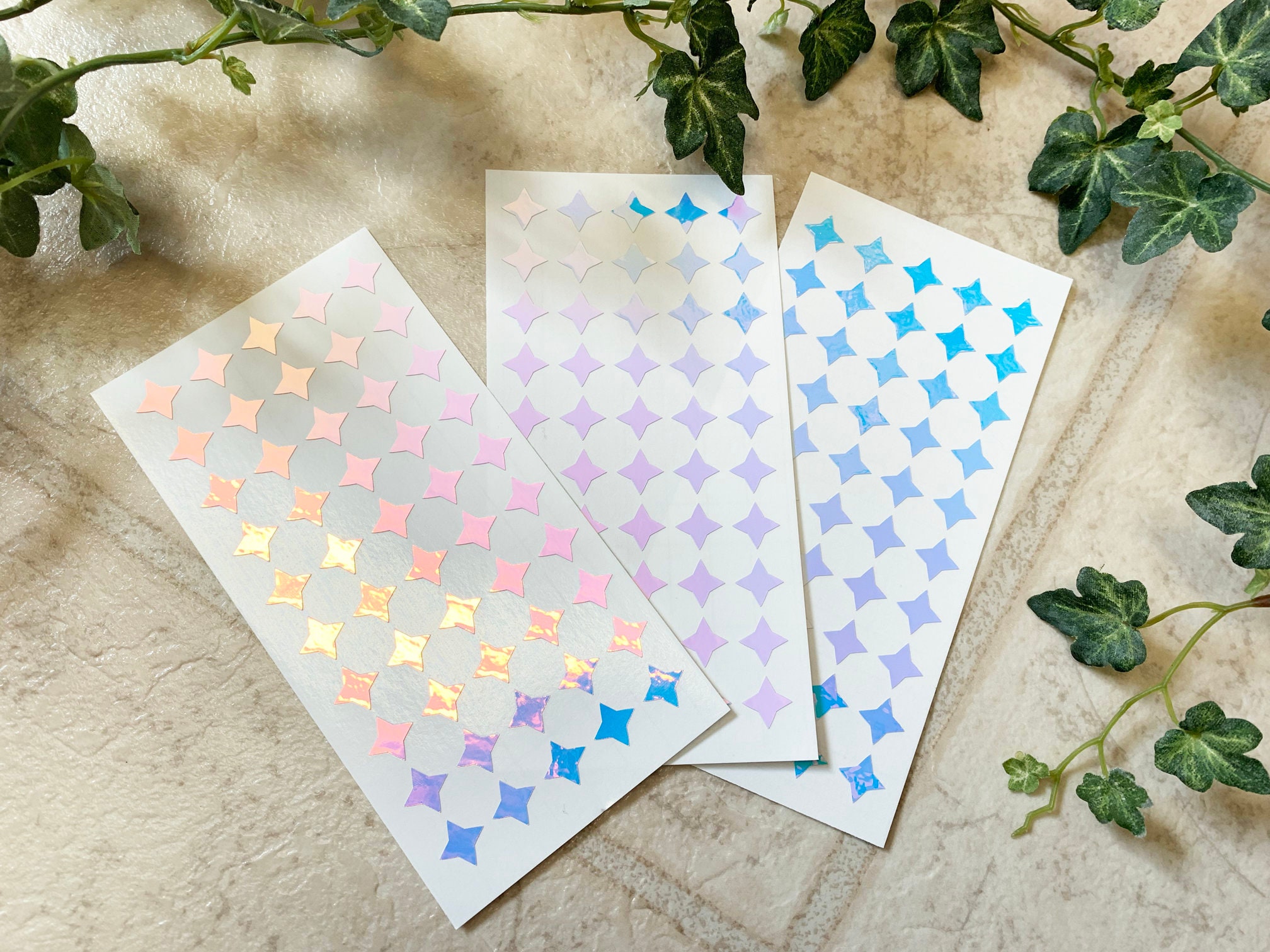 Half-inch Iridescent Vinyl Sparkle Decals | Sticker Sheet - Etsy