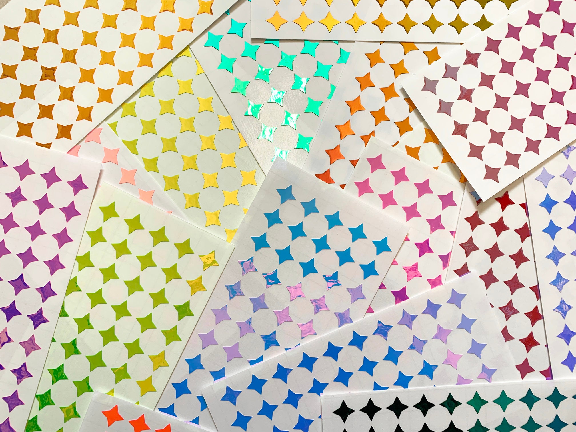 Half-inch Iridescent Vinyl Sparkle Decals | Sticker Sheet - Etsy
