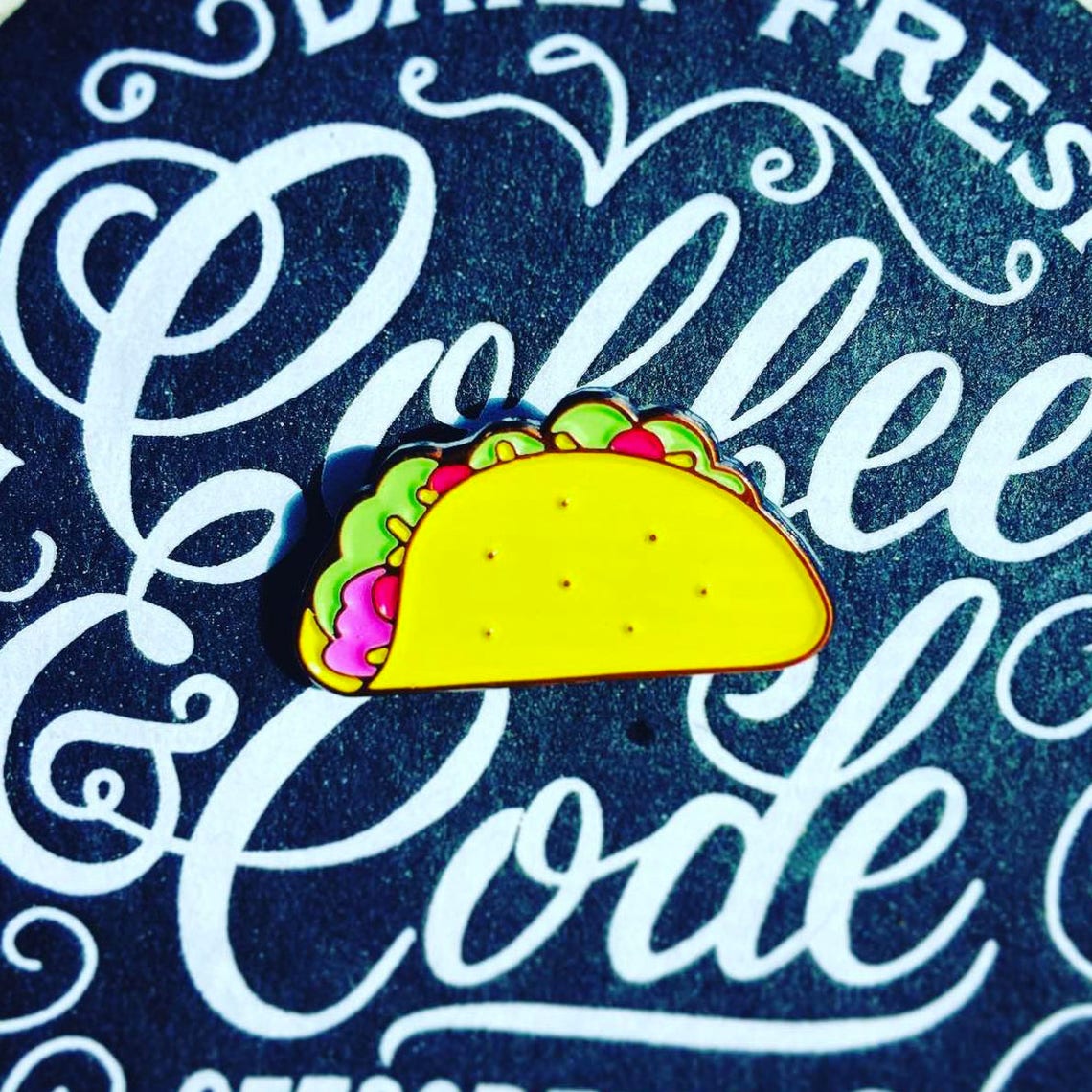 Soft Enamel Taco Pin - Etsy