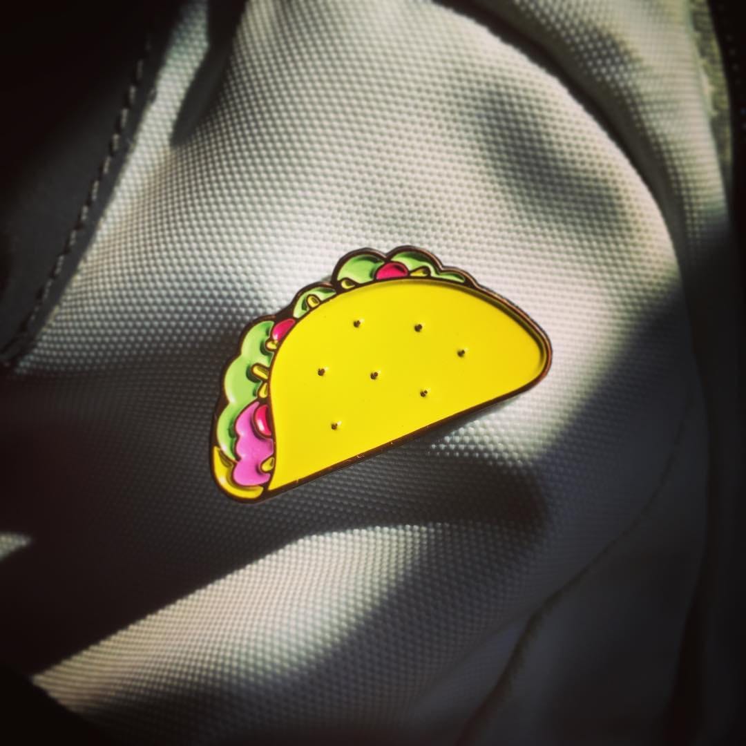 Soft Enamel Taco Pin - Etsy