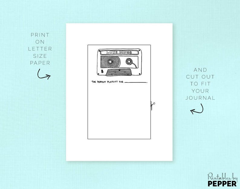 Perfect Playlist Writing Prompt Bullet Journal Printable - Etsy