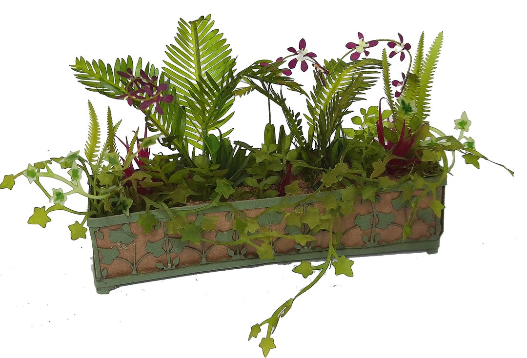 SVG and DXF Files for Cricut and Silhouette. Mini Window Box, Plants ...