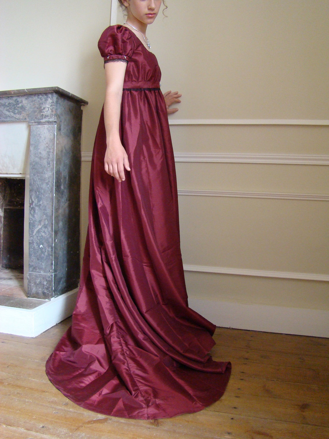 Robe empire française fin 18ème style Joséphine en Taffetas | Etsy