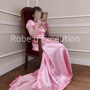 1800 Regency Pink Satin Dress, Luxury Quality Satin - Etsy UK