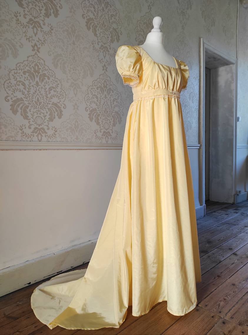 Robe empire française fin 18ème style Joséphine en Taffetas | Etsy
