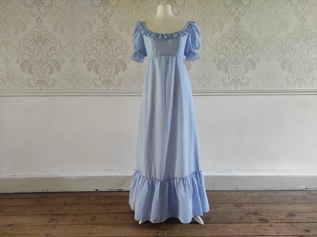 Regency/1st Empire Dress, Cotton Veil - Etsy