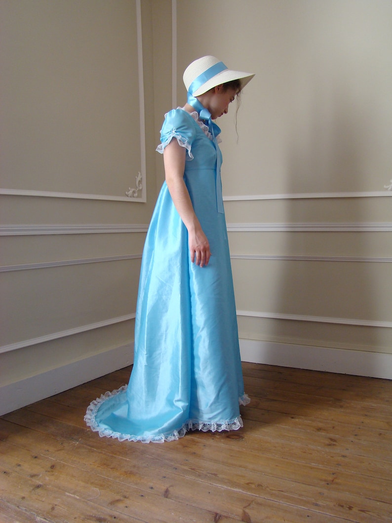 Jane Austen Blue Regency Dress | Etsy