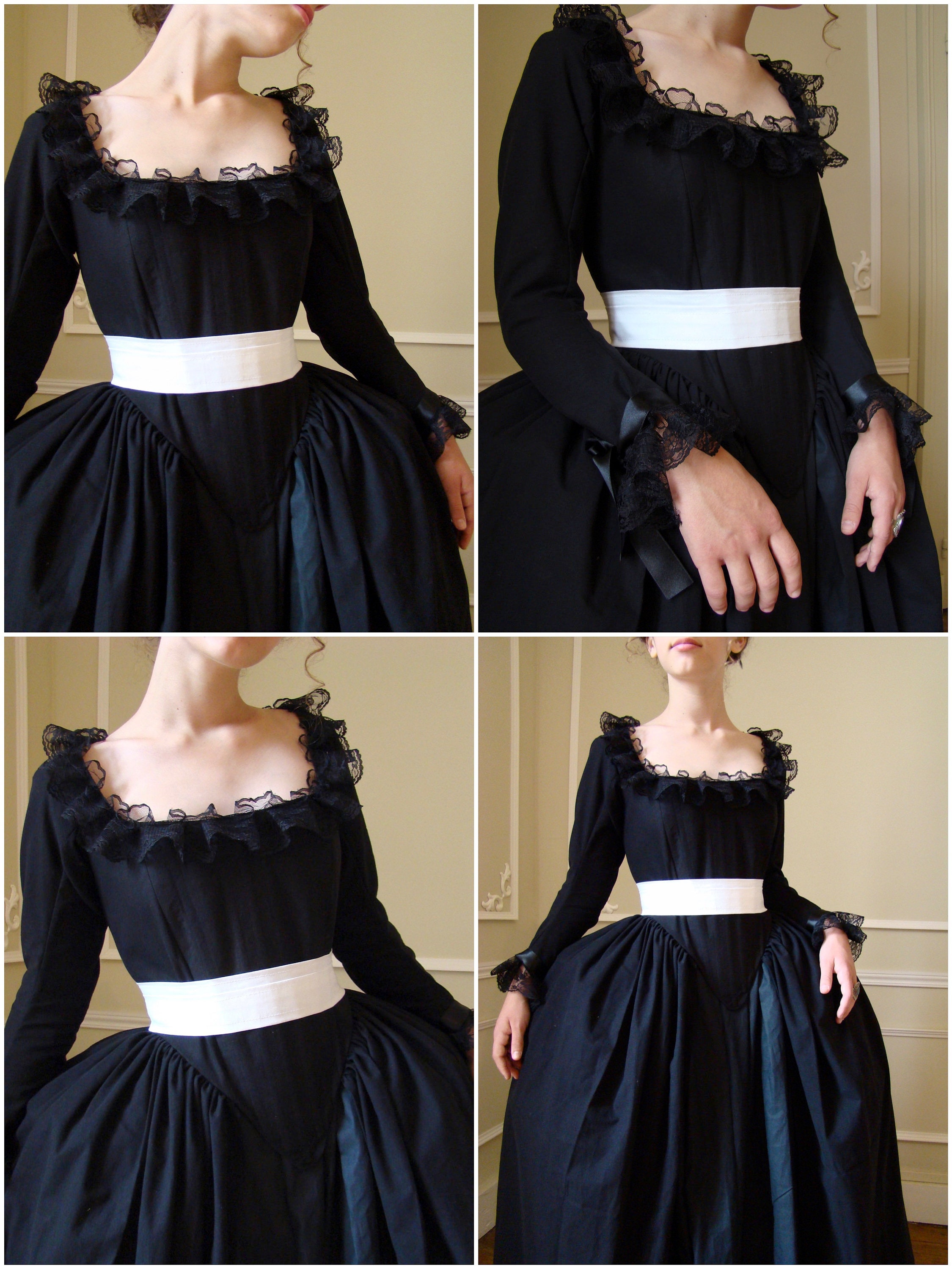 Women's baroque rococo black dress | Etsy