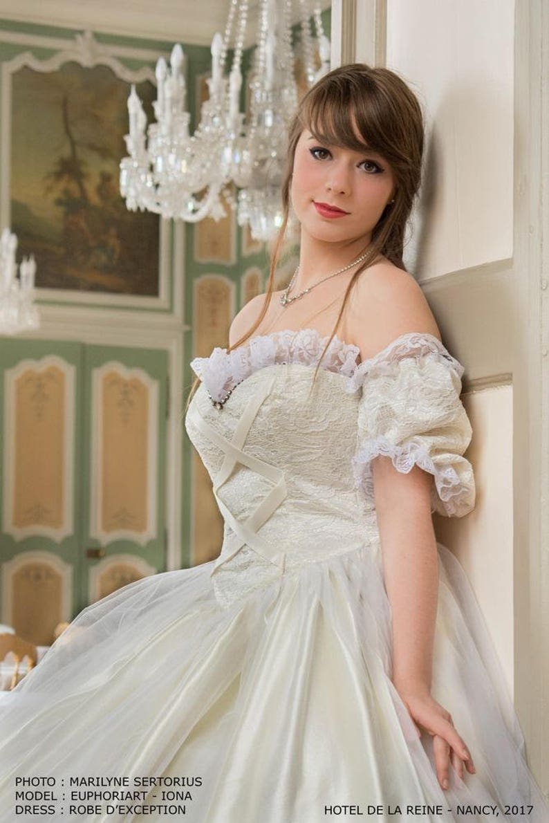 Robe de mariée à crinoline écru et blanc - Etsy France