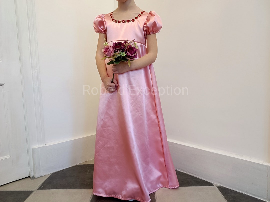 Girls' Regency Satin Dress, Ages 2 to 12 - Etsy