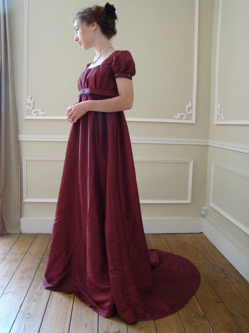 Robe empire française fin 18ème style Joséphine en Taffetas - Etsy France