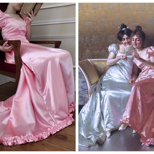 Pink Regency Dress - Etsy