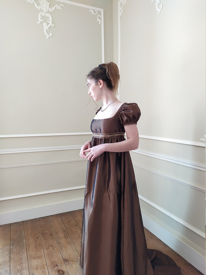 Robe historique 1er Empire Joséphine en taffetas disponible | Etsy