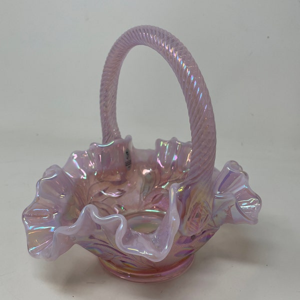 Fenton Glass Basket - Etsy