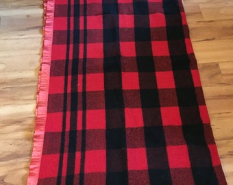 Red Plaid Blanket | Etsy