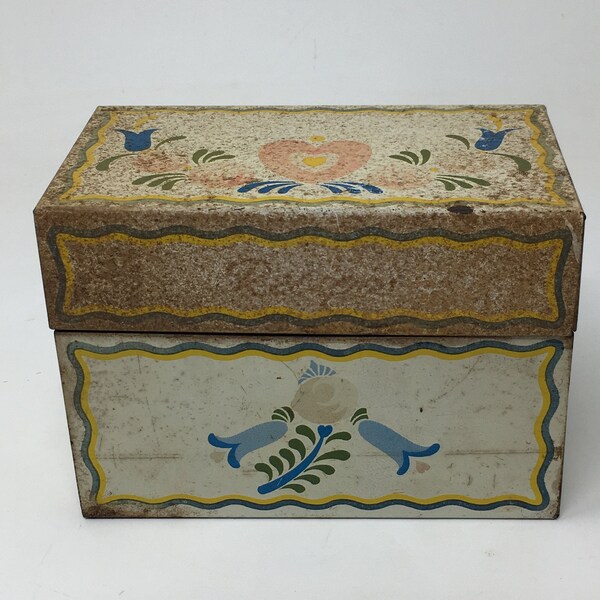 Metal Recipe Box - Etsy