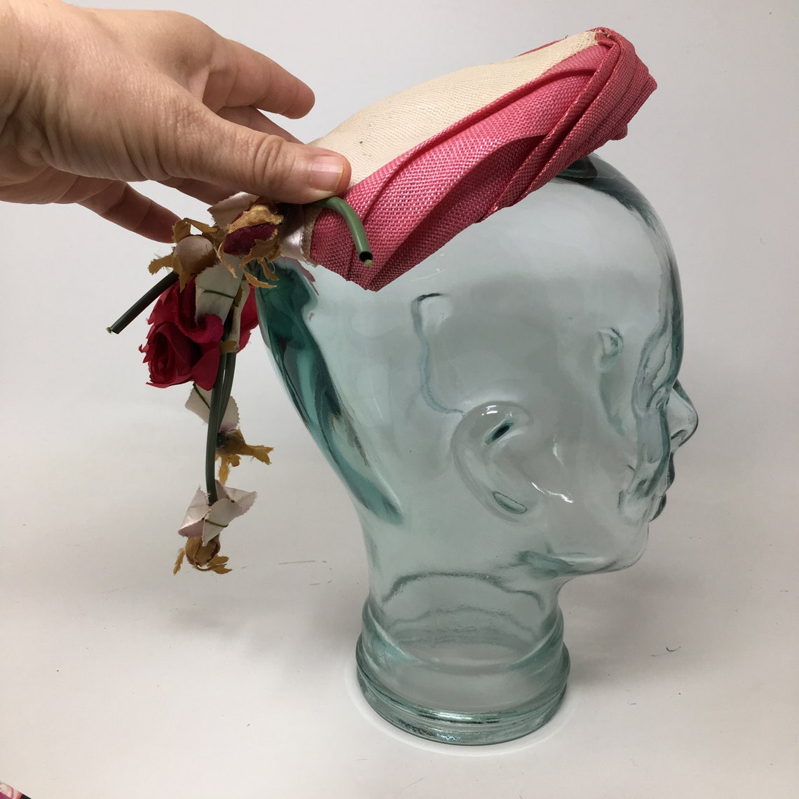 Vintage 1940's Dajon Juliette Cap Roses Flowers Red Retro | Etsy