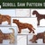 African Wildlife Mini Intarsia Pattern Set, Elephant, Hippo, Rhino ...