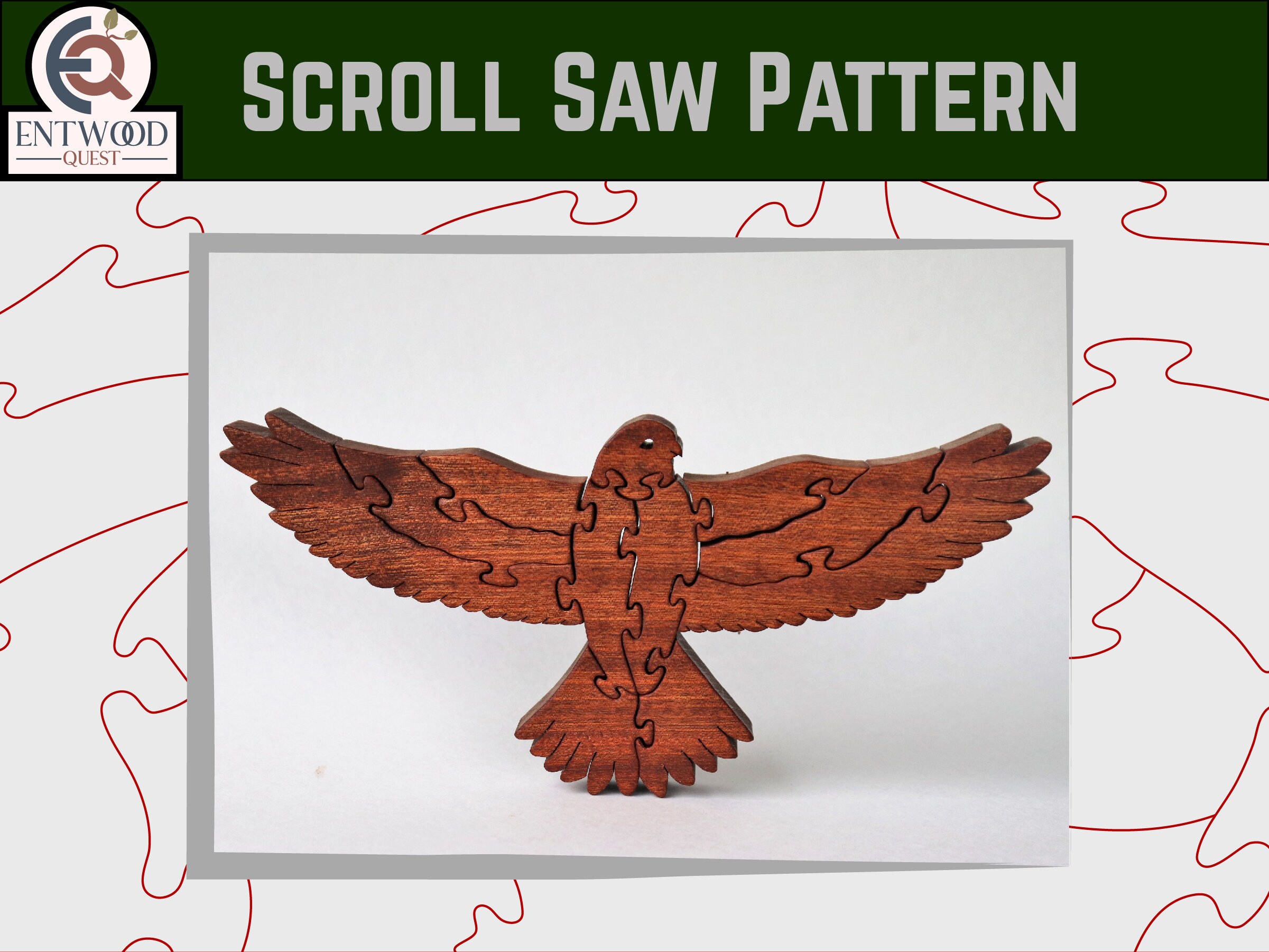 Birds Scroll Saw Puzzle Pattern Set, Great Horned Owl, Snowy Owl ...