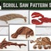 African Wildlife Mini Intarsia Pattern Set, Elephant, Hippo, Rhino ...