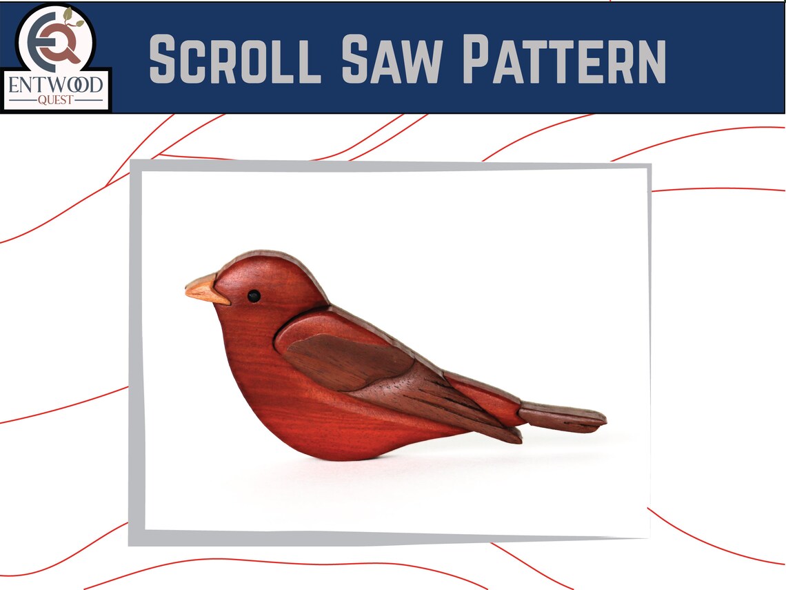 Songbird Mini Intarsia Pattern Set, House Wren, Bluebird, Robin ...