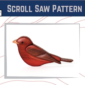 Songbird Mini Intarsia Pattern Set, House Wren, Bluebird, Robin ...