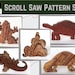 African Wildlife Mini Intarsia Pattern Set, Elephant, Hippo, Rhino ...