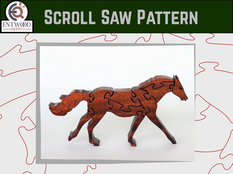 Farm Animal Scroll Saw Puzzle Pattern Set, Duck, Horse, Pig, Goat ...