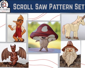 Great White Shark Intarsia Pattern, Scroll Saw Fish, Wooden Magnet ...