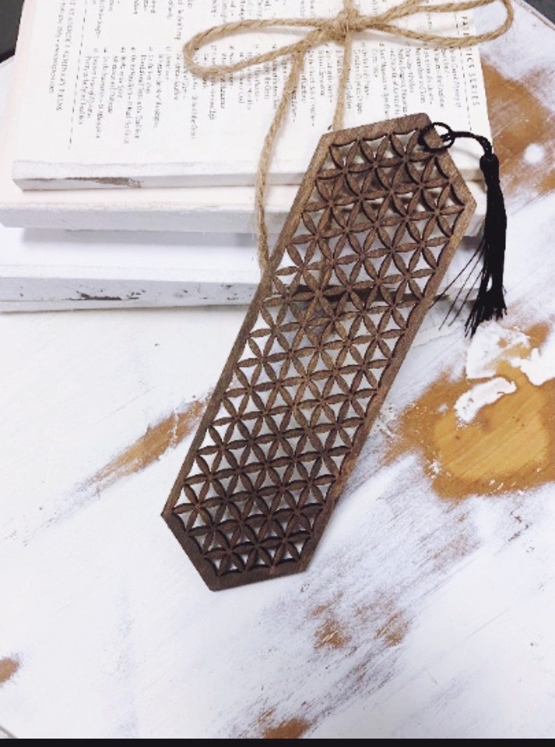 Geometric Bookmark Custom Laser Cut Wooden Bookmark Gift | Etsy