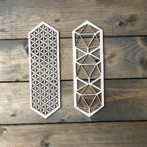 Geometric Bookmark Custom Laser Cut Wooden Bookmark Gift | Etsy