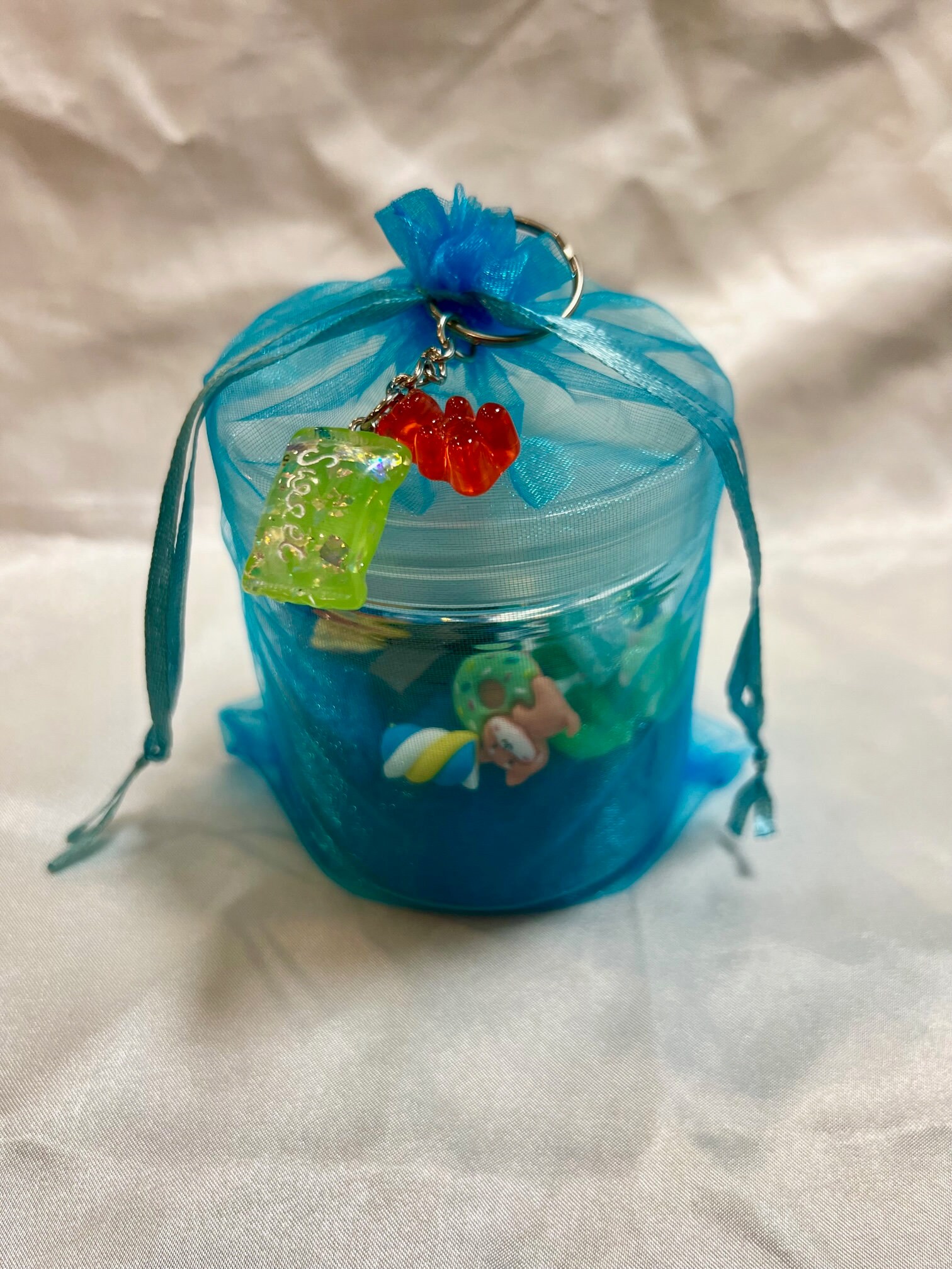 Blue Kinetic Sand Sensory Jar Filled With Sweet Charms - Etsy