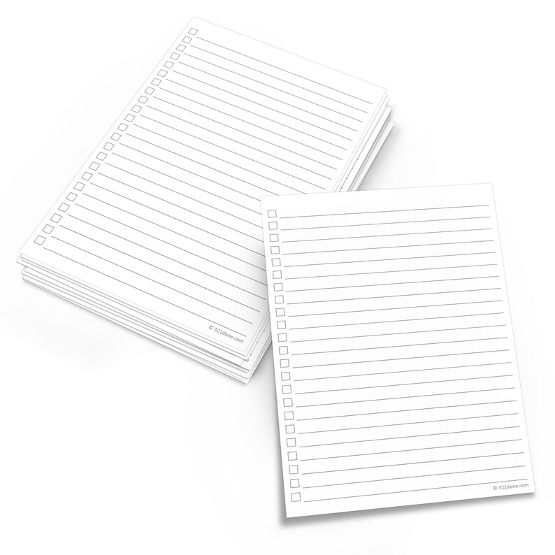 Jumbo Checklist Cards 5x7 Set Of 50 Double Sided Index Etsy