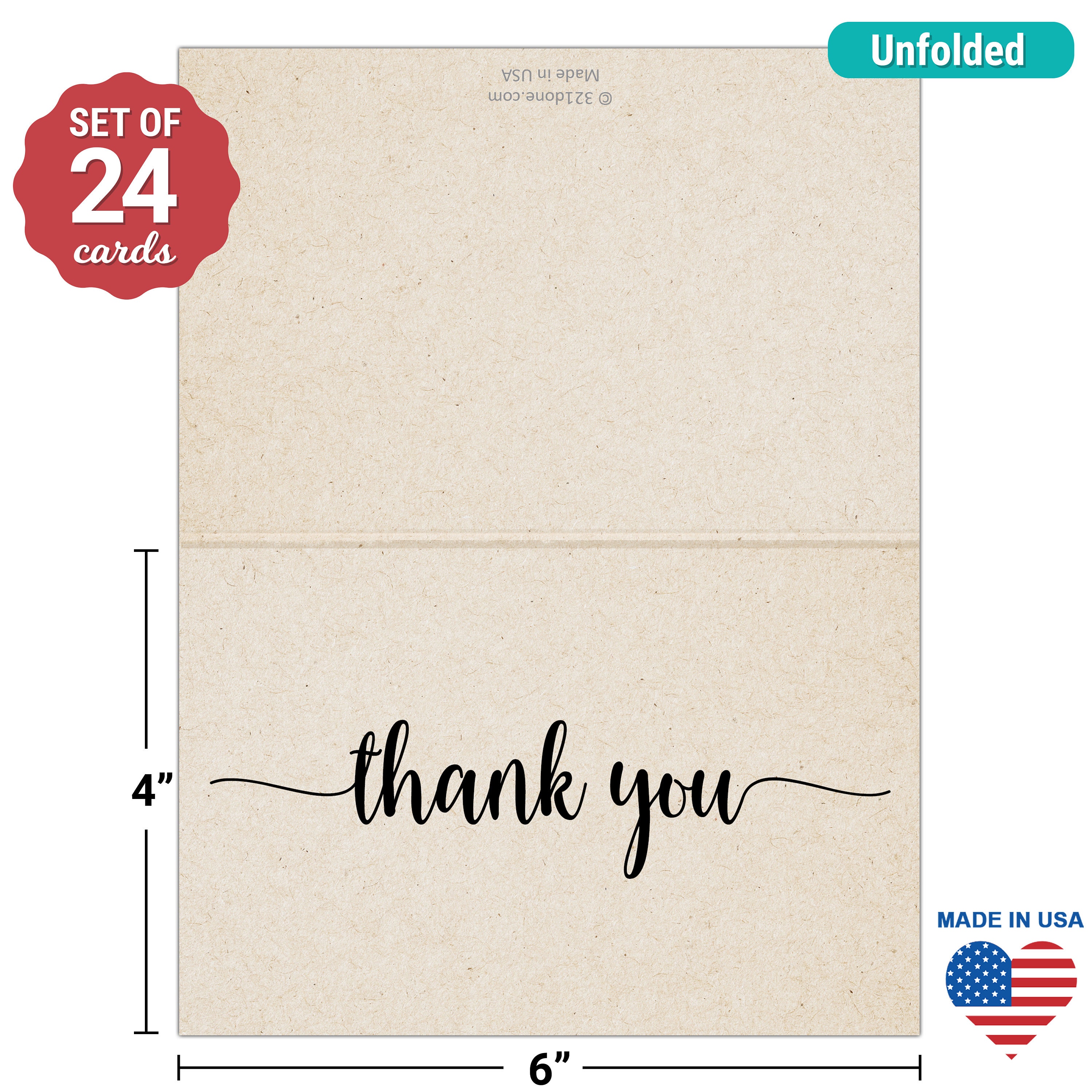 thank-you-cards-24-cards-and-envelopes-folded-greeting-card-etsy