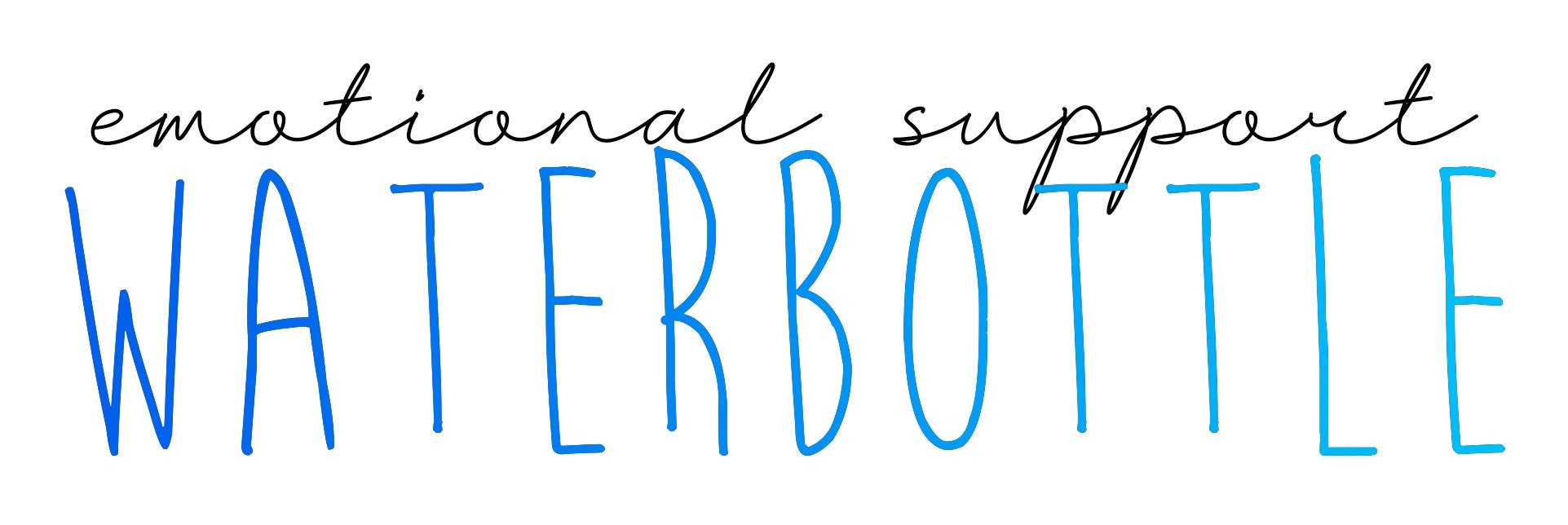 Emotional Support Water Bottle Sticker Waterproof Water Bottle Sticker ...