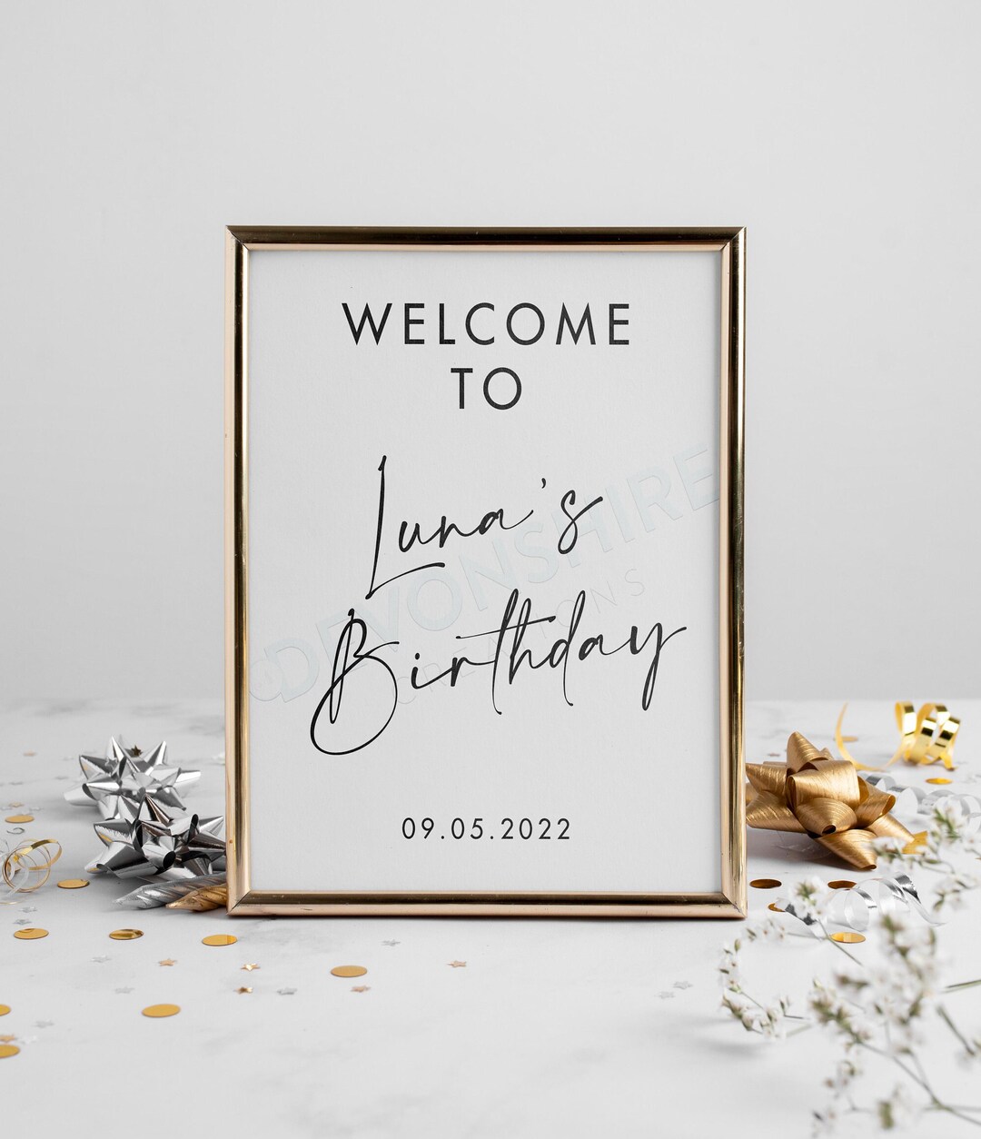 EDIT YOURSELF - Welcome Birthday Party Sign Birthday, Custom Welcome ...