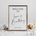 EDIT YOURSELF Welcome Birthday Party Sign Birthday, Custom Welcome Sign ...