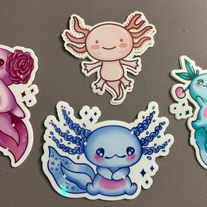 Axolotl Stickers - Waterproof Glossy Waterproof Vinyl Sticker ...
