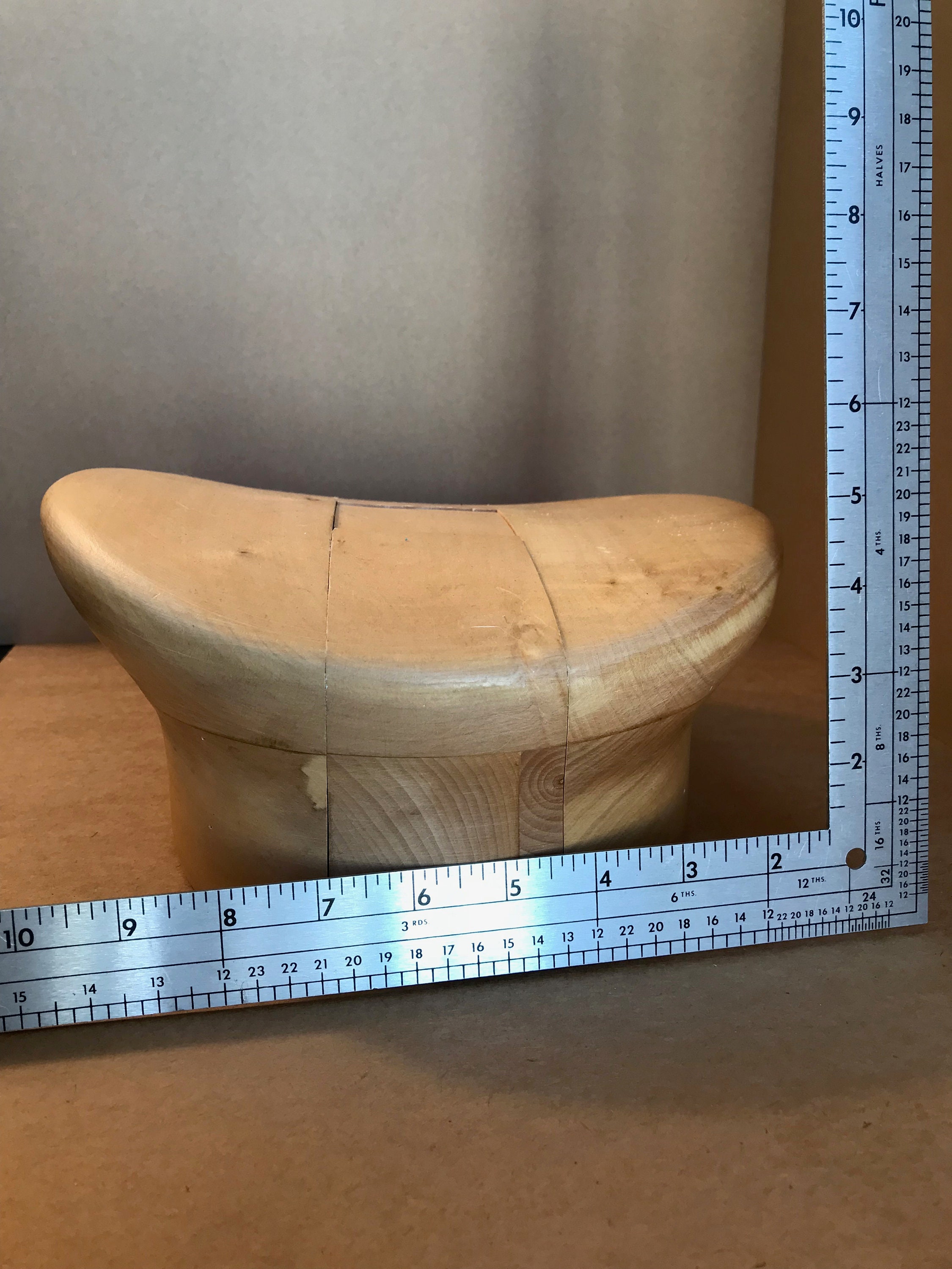 Top Hat Block Crown, Millinery Hat Block, Hat Crown Wooden Hat Block ...