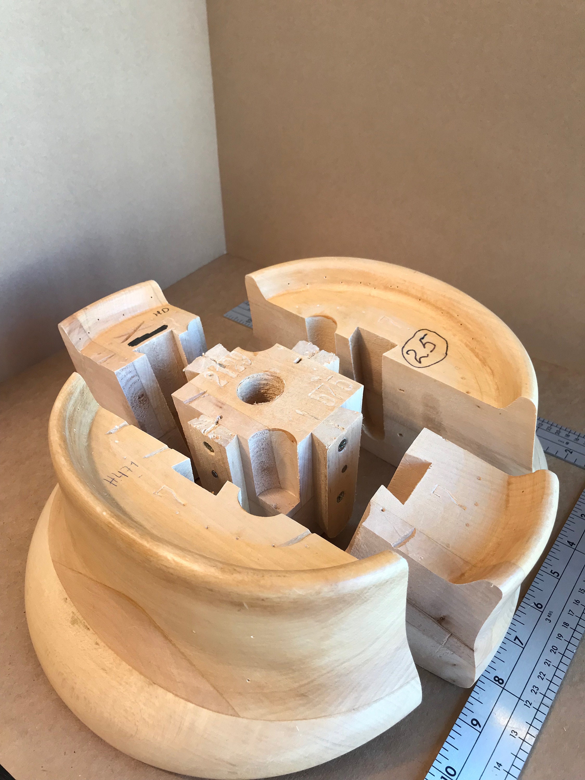 Top Hat Block Crown, Millinery Hat Block, Hat Crown Wooden Hat Block ...