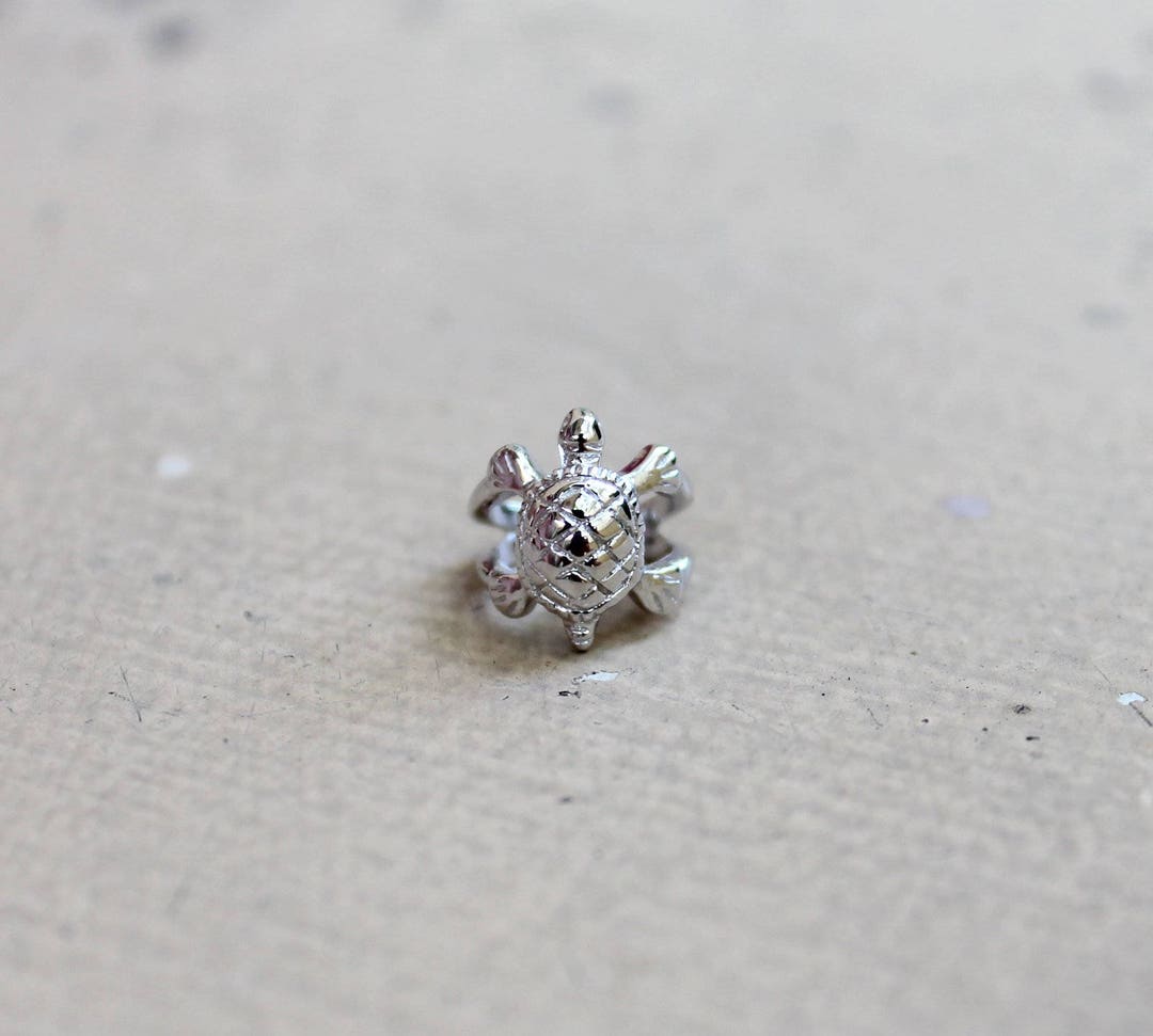 Sterling Silver Lucky Turtle Ear Cuff: No Piercing Needed - Etsy