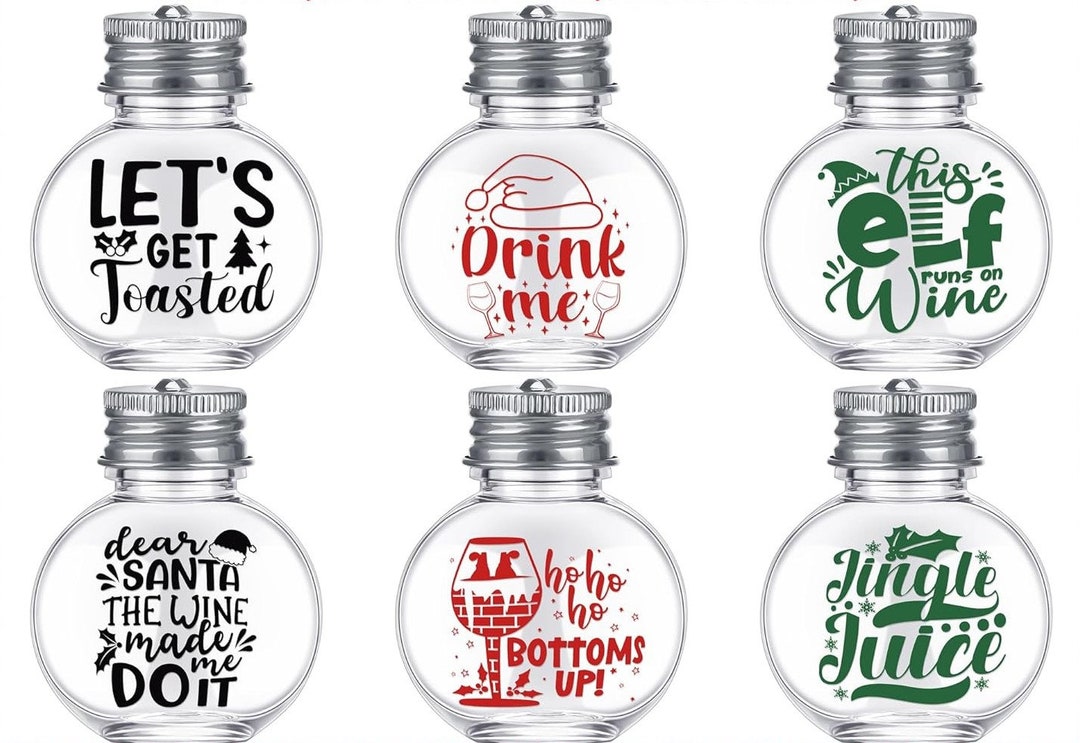Christmas Booze Balls Ornament Set. Funny Shot Glass for Stocking ...
