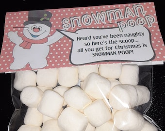 Snowman Poop Labels - Etsy