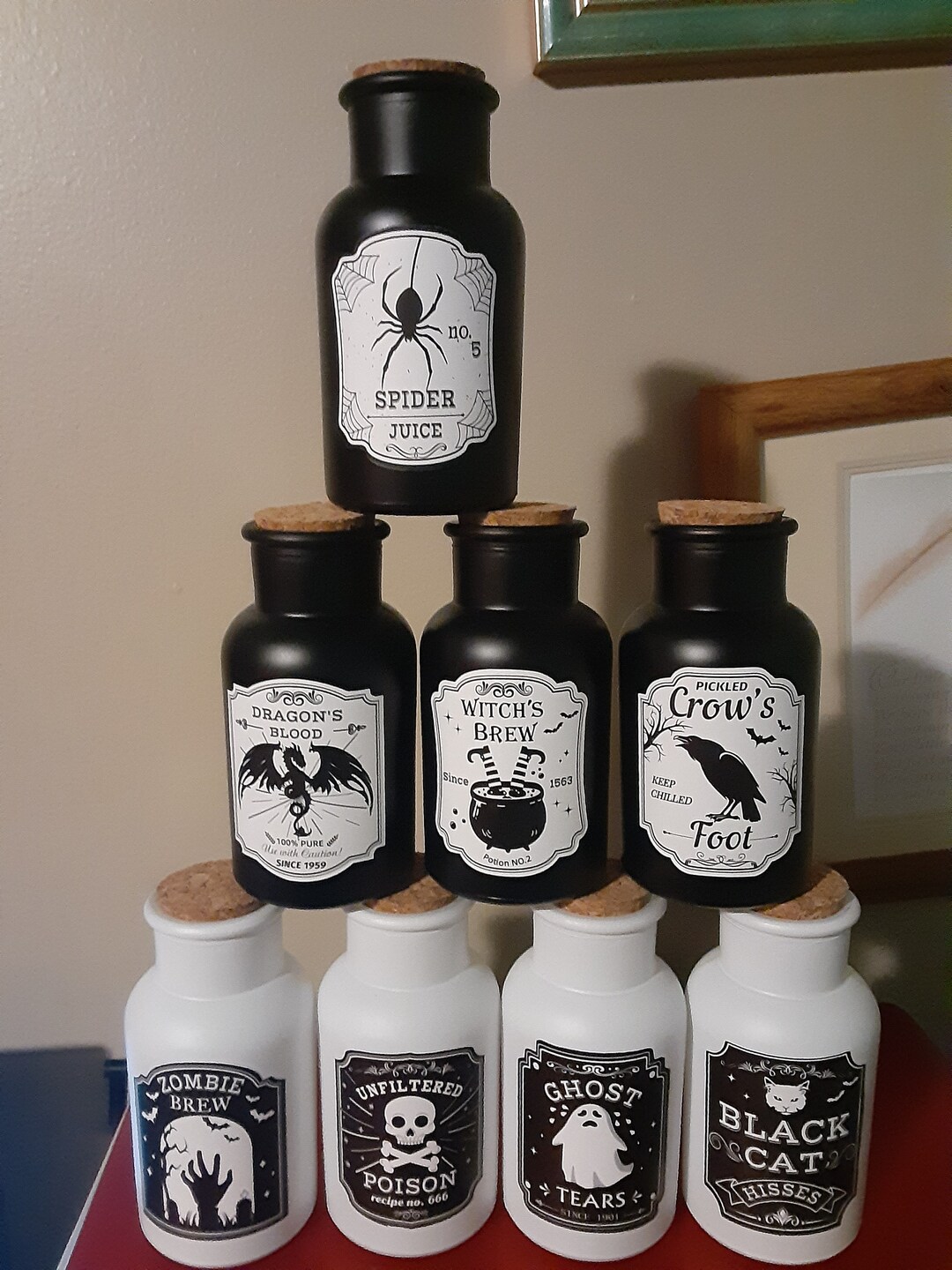 Halloween Tiered Tray Decor, Halloween Potions, Witches Brew, Tiered ...