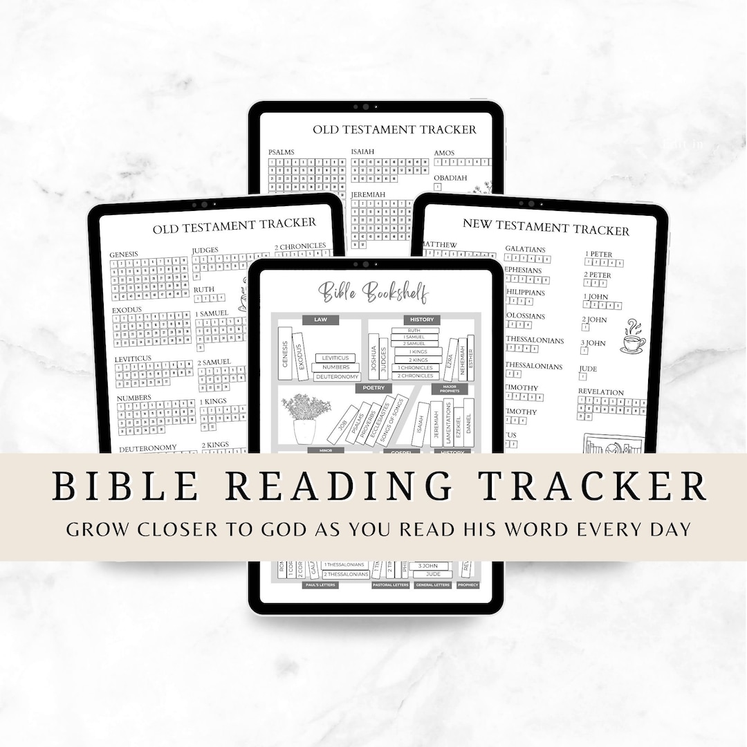Bible Reading Tracker | Bible Tracker Printable | Bible Reading Log ...