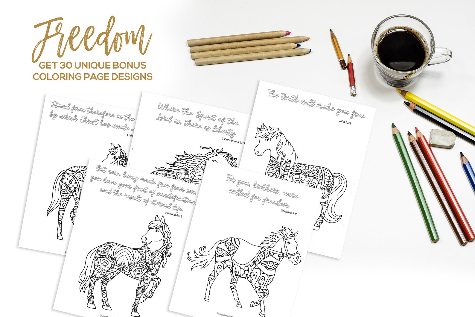 Freedom 30-page Coloring Book - Etsy