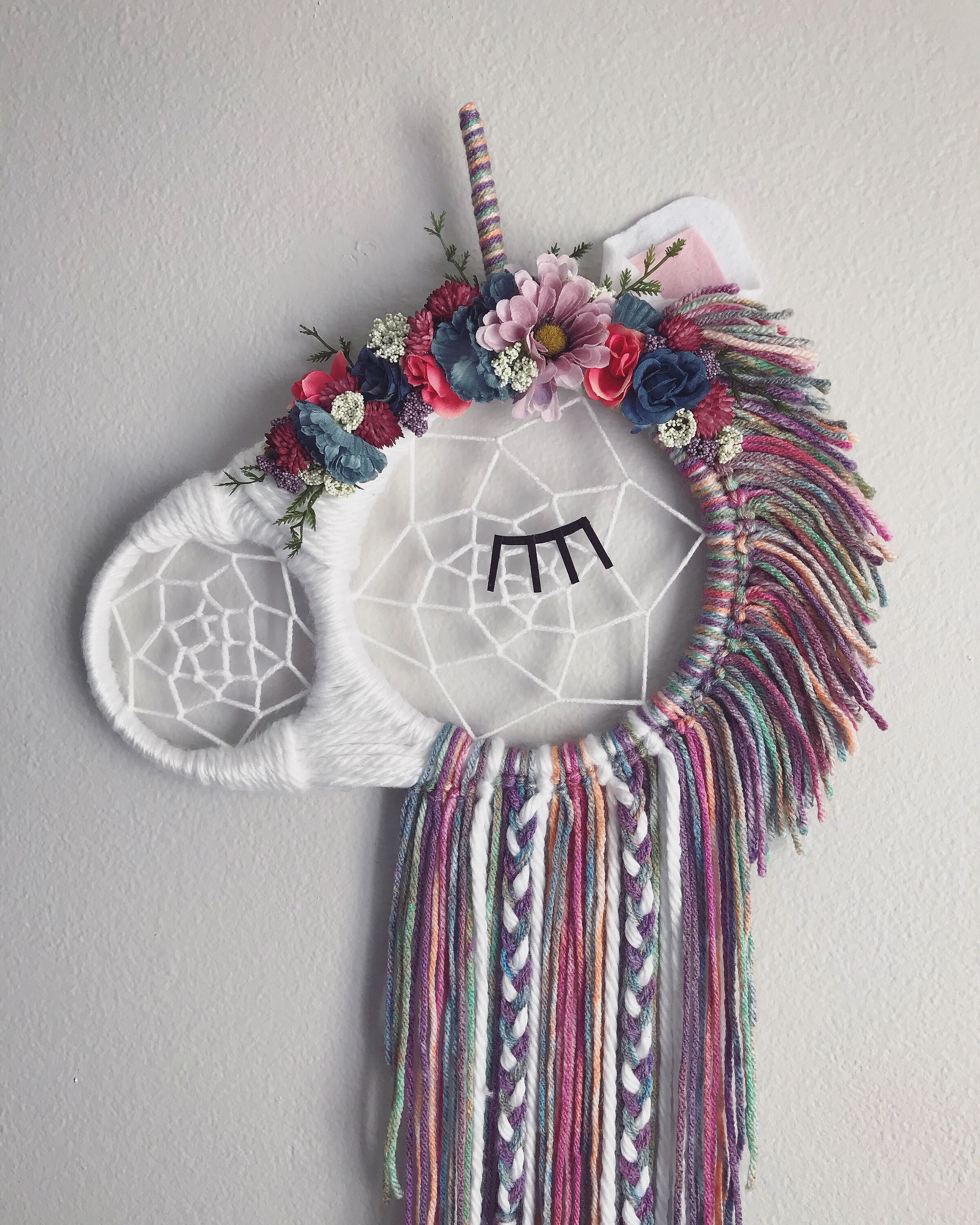 Boho Unicorn/floral Unicorn Dream Catcher kids Decor Boho - Etsy